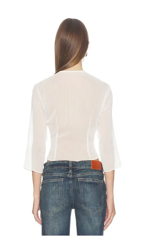 Lioness Cyd Top In White - Frost
