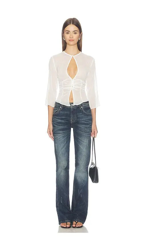 Lioness Cyd Top In White - Frost