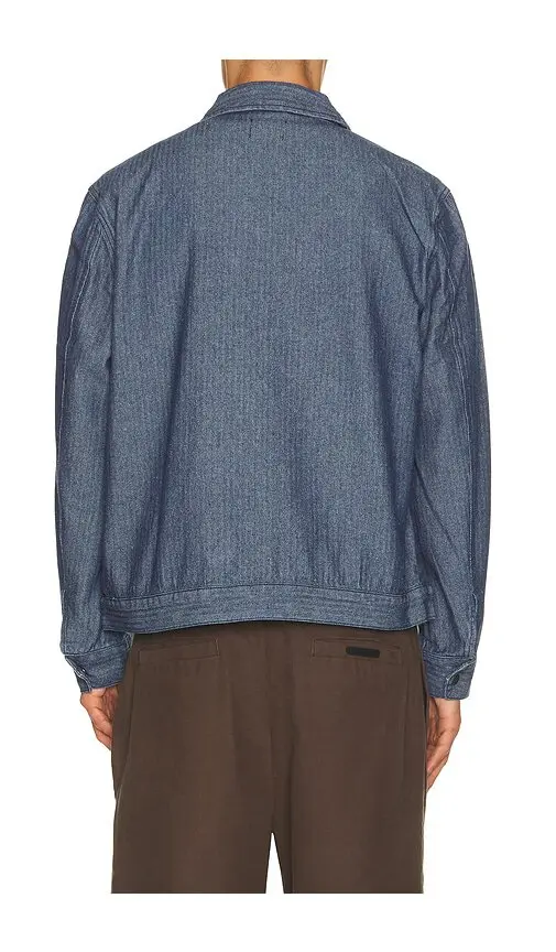 Brixton Mechanic Garage Zip Jacket In Blue