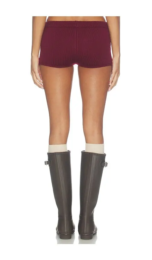 LOVERS AND FRIENDS Lunaria Argyle Short In Burgundy - Wine Multi