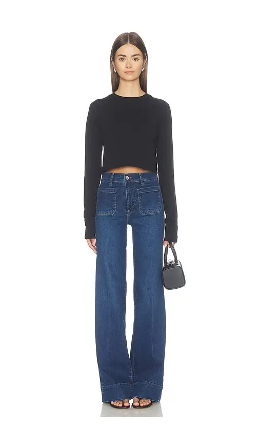 FAVORITE DAUGHTER The Laura Crop Top Long Sleeve
