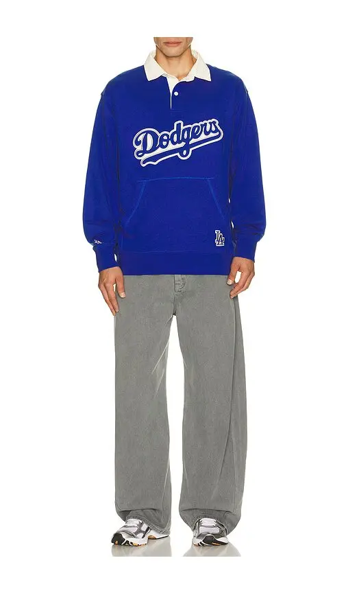 Mitchell & Ness Mlb Los Angeles Dodgers Retro Roots Polo In Blue