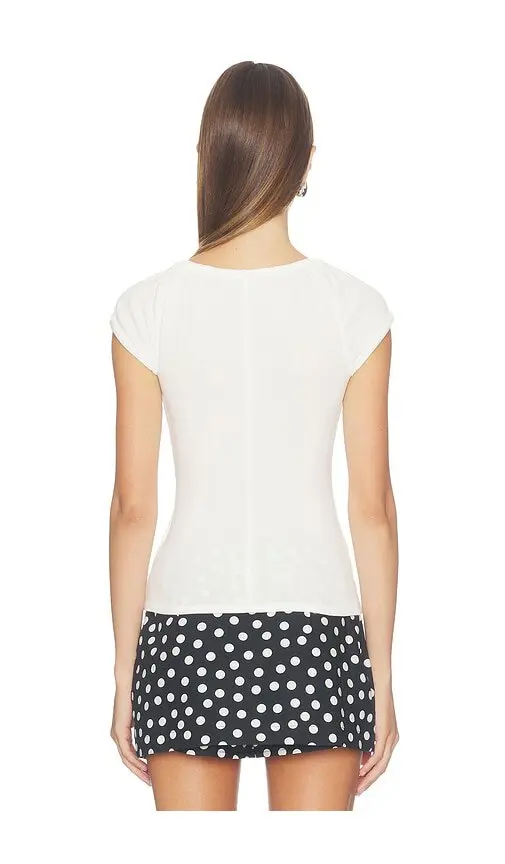 Free People Canal Street Top In White - Ivory