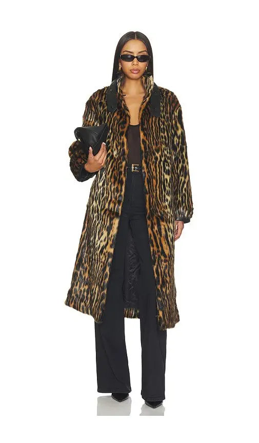 ET OCHS Vonn Combo Coat In Brown