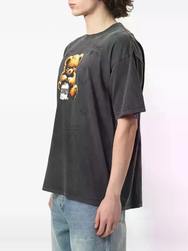 DOMREBEL Treats Teddy-bear Candy-print T-shirt