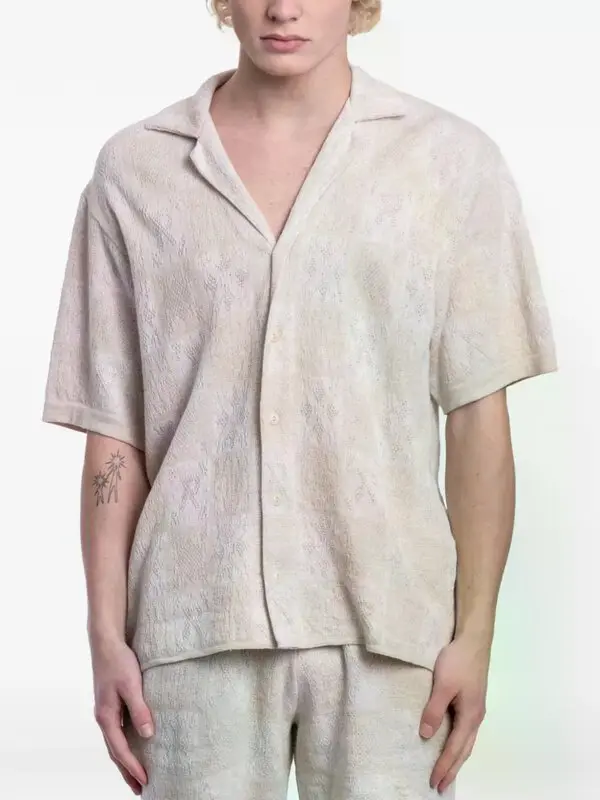 REPRESENT Check-pattern Crochet Shirt