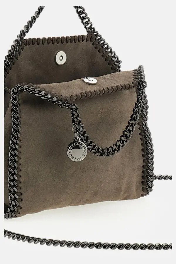 Stella McCartney Borsa Tote Tiny Falabella Alter Suede - Grigio