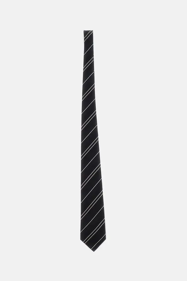 Junya Watanabe Cravatta In Seta - Nero