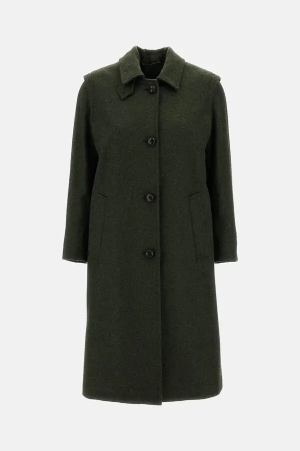 SCHNEIDERS Lena Cappotto Loden Lungo - Green