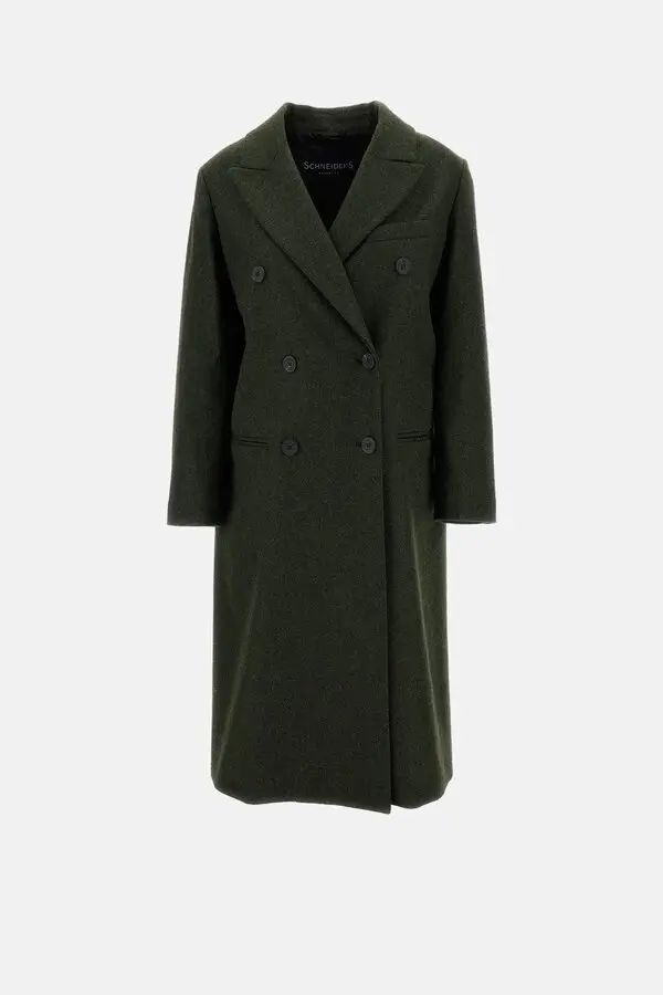SCHNEIDERS Bella Cappotto Lungo Loden - Verde