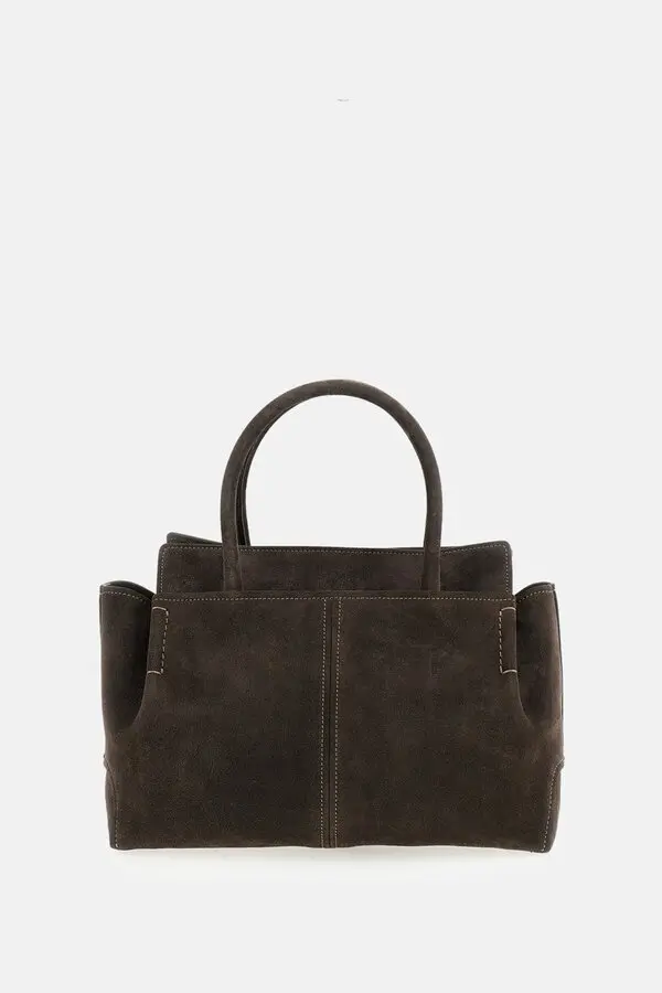 TOD'S Borsa Shopping Piccola In Pelle Scamosciata - Brown