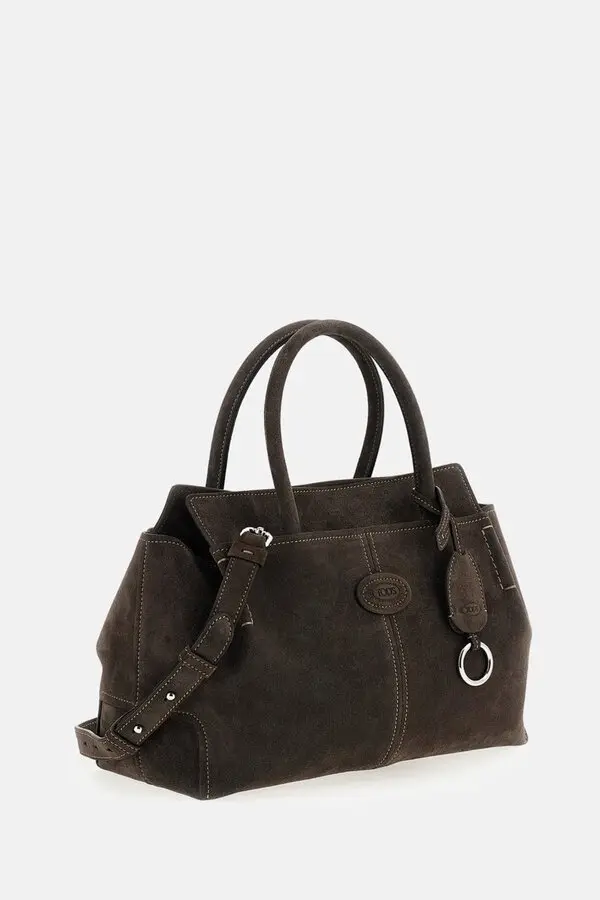 TOD'S Borsa Shopping Piccola In Pelle Scamosciata - Brown