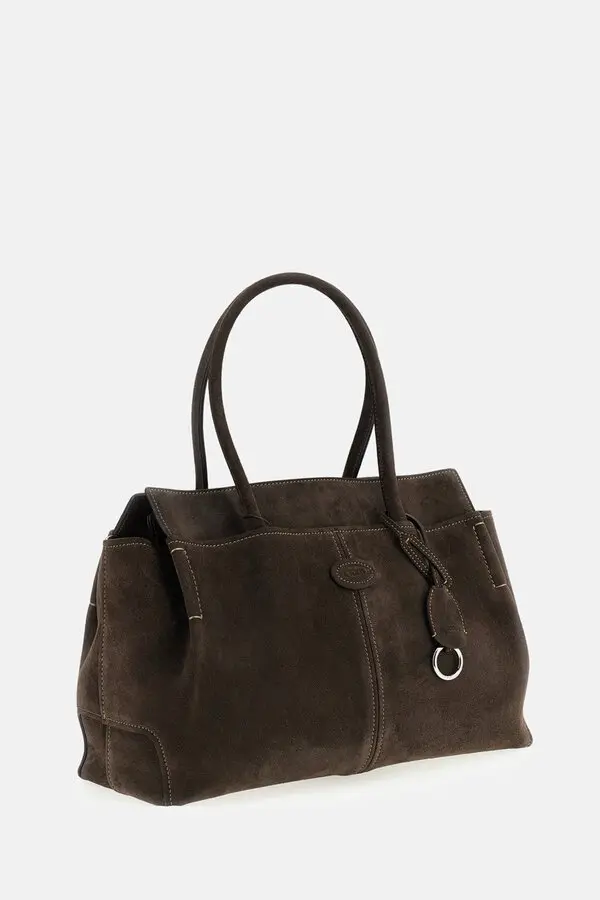 TOD'S Borsa Shopping Media In Pelle Scamosciata