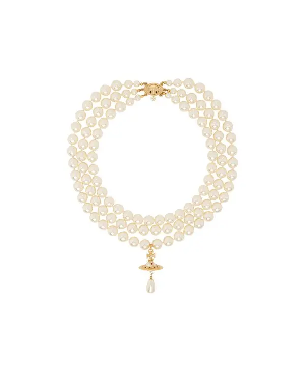 VIVIENNE WESTWOOD Three-row Pendant Necklace - Yellow