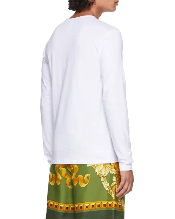 Versace Logo Long-sleeve Top - White