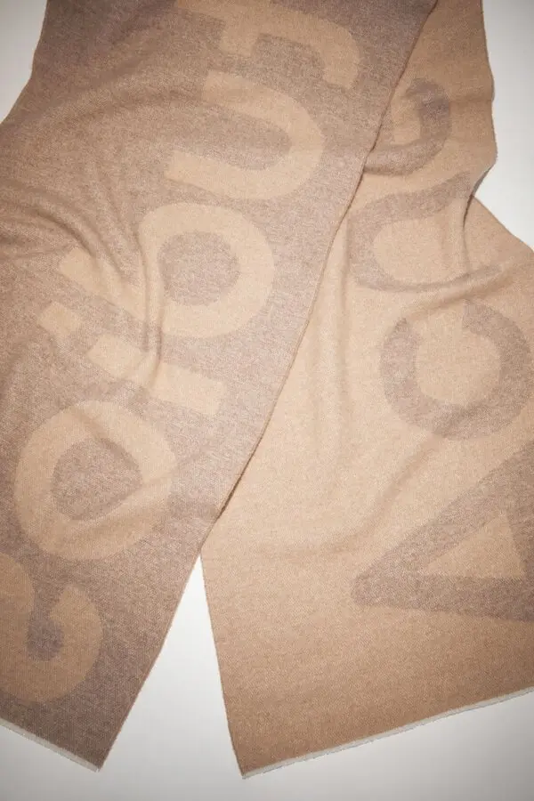 Acne Studios Logo-knit Wool Scarf