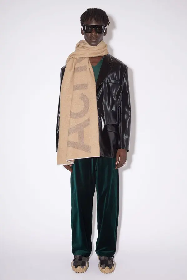 Acne Studios Logo-knit Wool Scarf