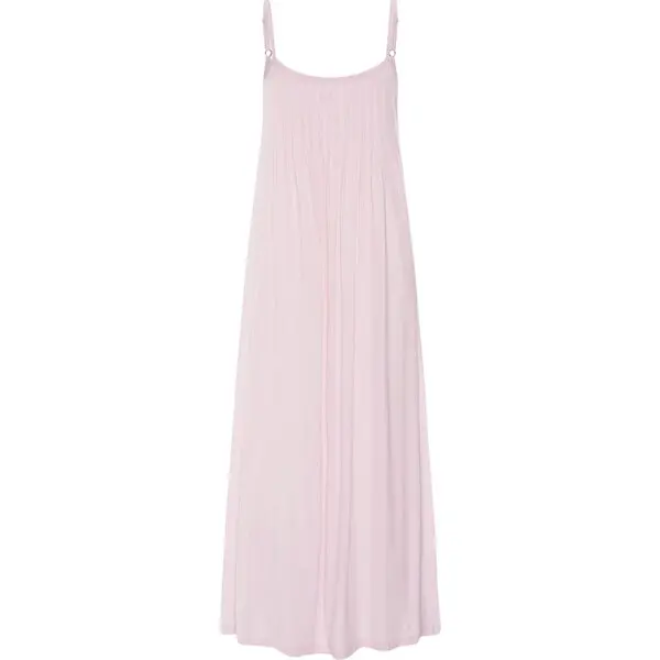 Hanro Juliet Pleated Cotton Chemise - Rose Bath