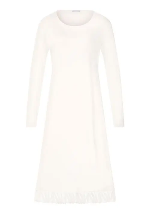 Hanro Rosaria Floral Embroidered Cotton Nightgown - Off White