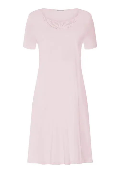 Hanro Rosaria Embroidered Cotton Nightgown - Rose Bath