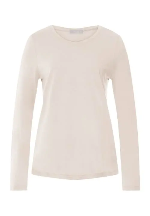 Hanro Sleep And Lounge Relaxed Round Neck Top - Moonlight
