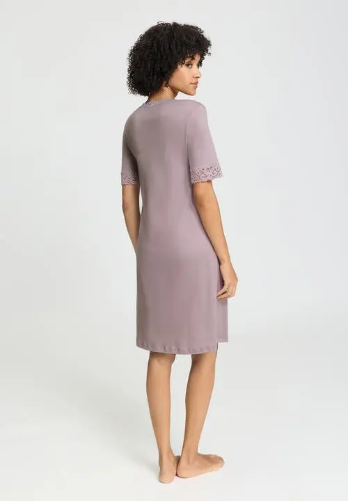 Hanro Moments Lace Trim Cotton Nightgown