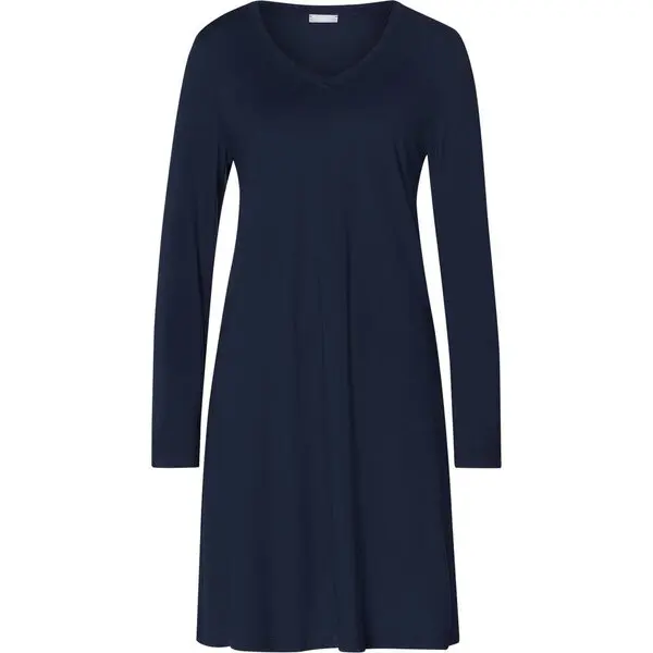 Hanro Sleep And Lounge Tencel And Cotton Nightgown - Deep Navy