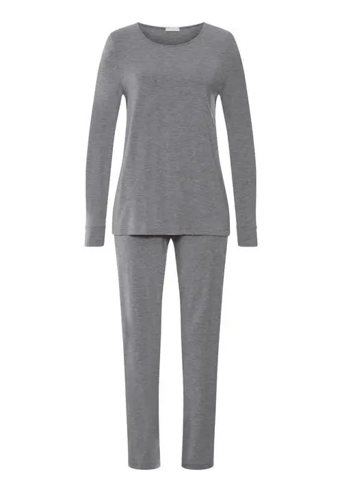 Hanro Natural Elegance Round Neck Long Pajama Set
