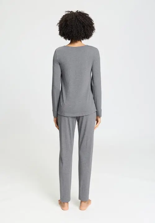 Hanro Natural Elegance Round Neck Long Pajama Set