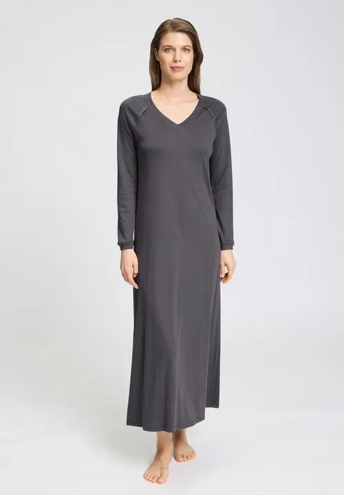 Hanro Pure Essence V-neck Cotton Nightgown