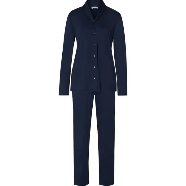 Hanro Cotton Silk Button Front Cotton Pajama Set