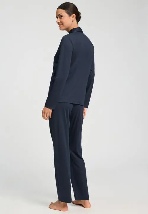 Hanro Cotton Silk Button Front Cotton Pajama Set