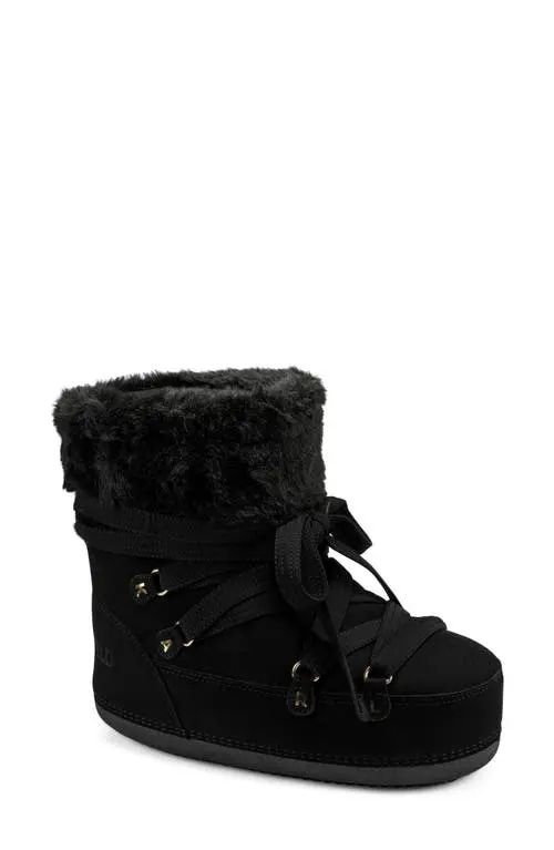 Karl Lagerfeld Paris Prynn Faux Fur Bootie - Black