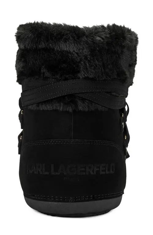 Karl Lagerfeld Paris Prynn Faux Fur Bootie - Black