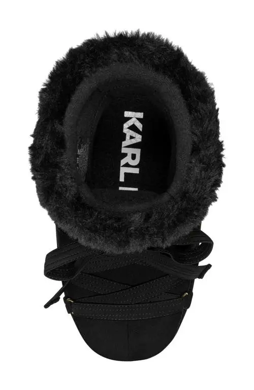 Karl Lagerfeld Paris Prynn Faux Fur Bootie - Black