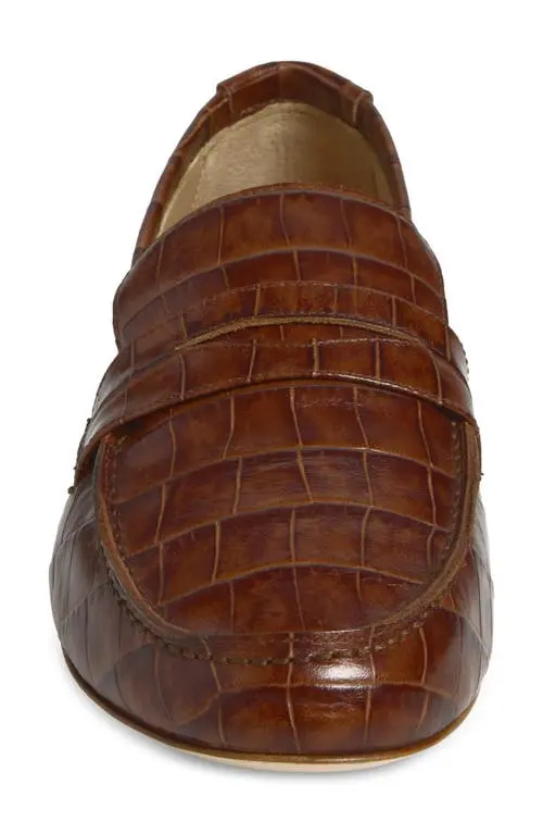 JAMIE HALLER The Croc Embossed Penny Loafer