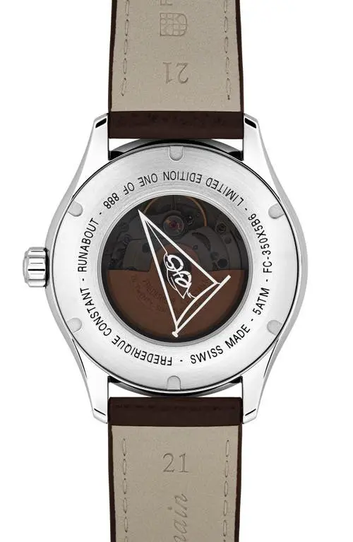 FREDERIQUE CONSTANT Runabout Gmt Automatic Leather Strap Watch