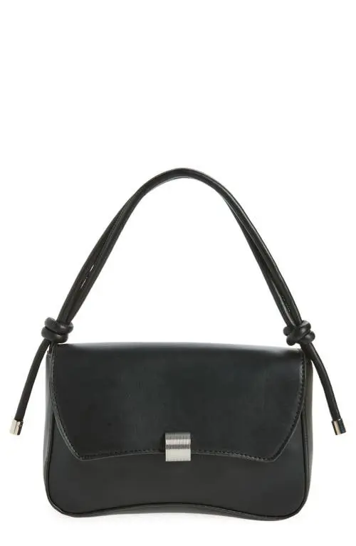 Bp. Faux Leather Foldover Mini Bag - Black