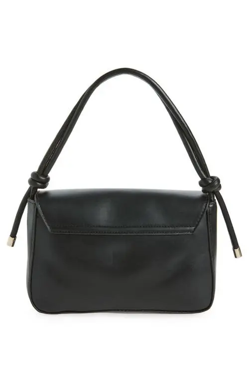 Bp. Faux Leather Foldover Mini Bag - Black