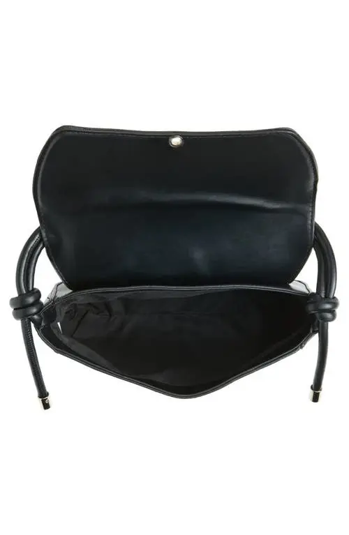 Bp. Faux Leather Foldover Mini Bag - Black