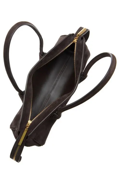 Khaite Donna Soft Leather Shoulder Bag - Ebano