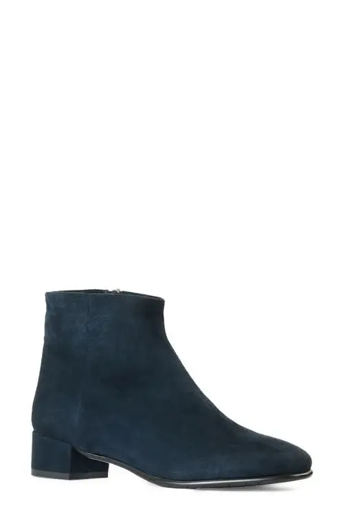 Aquatalia Pio Leather Bootie - Navy Suede