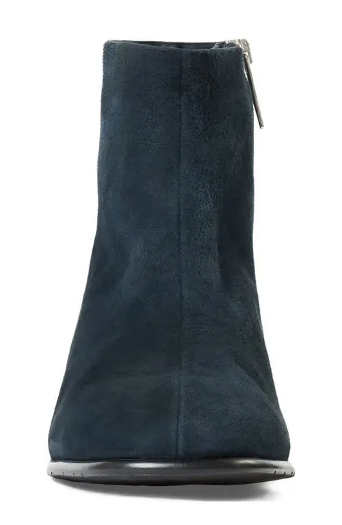 Aquatalia Pio Leather Bootie - Navy Suede