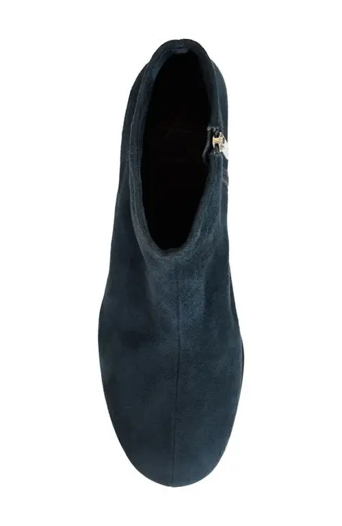 Aquatalia Pio Leather Bootie - Navy Suede