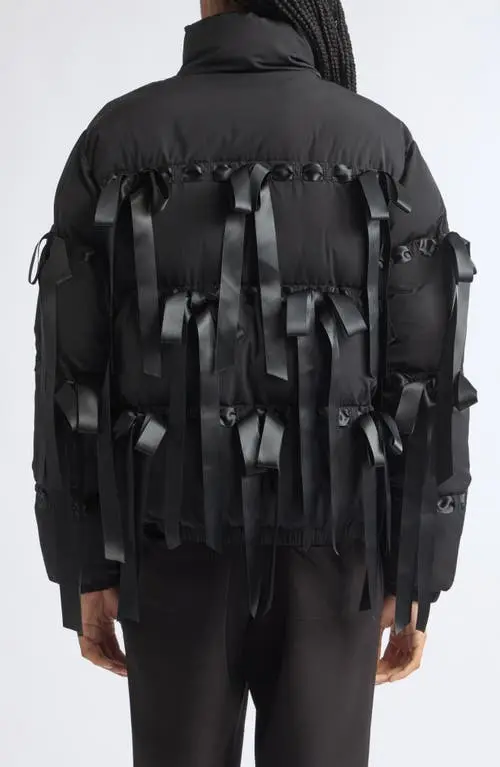 Sandy Liang Visby Puffer Jacket With Bows
