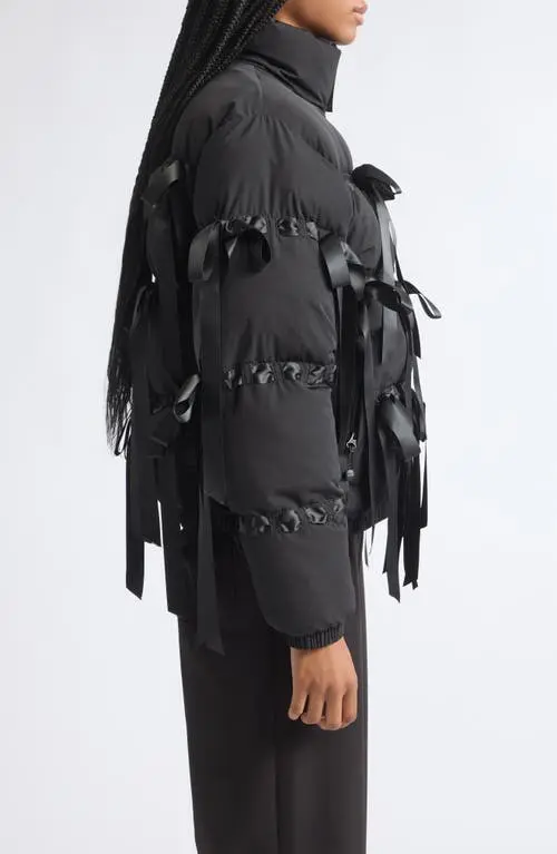 Sandy Liang Visby Puffer Jacket With Bows