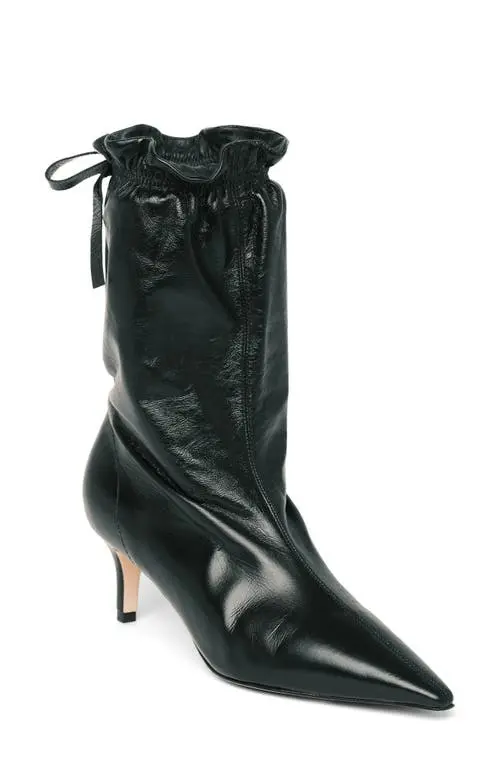 Cinq À Sept Alex Scrunched Leather Bootie
