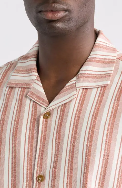 RHYTHM Vacation Stripe Cotton Camp Shirt