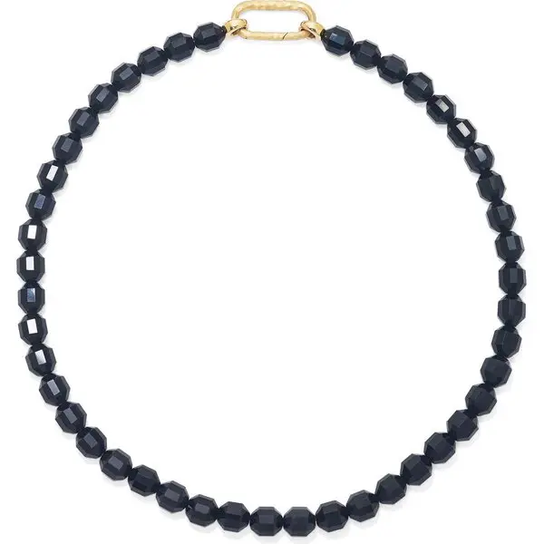 DEAN DAVIDSON Vela Beaded Necklace - Black Obsidian/gold