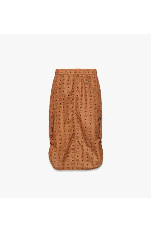 Mcm Monogram Print Skirt In Econyl